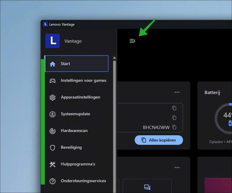 Lenovo Vantage gebruiken op uw Lenovo laptop