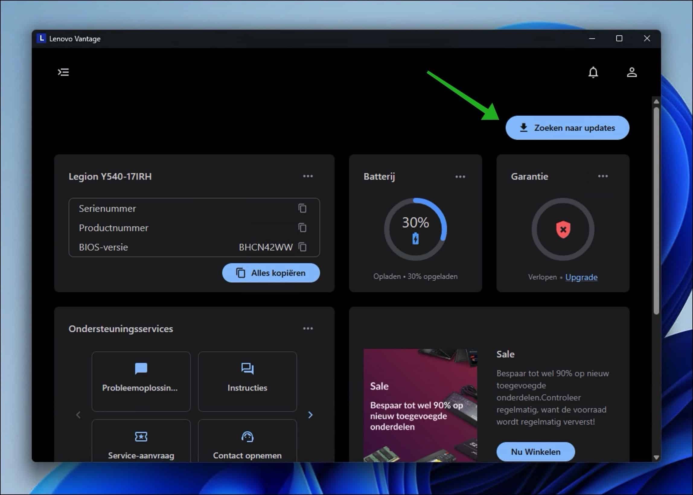 Lenovo Vantage gebruiken op uw Lenovo laptop