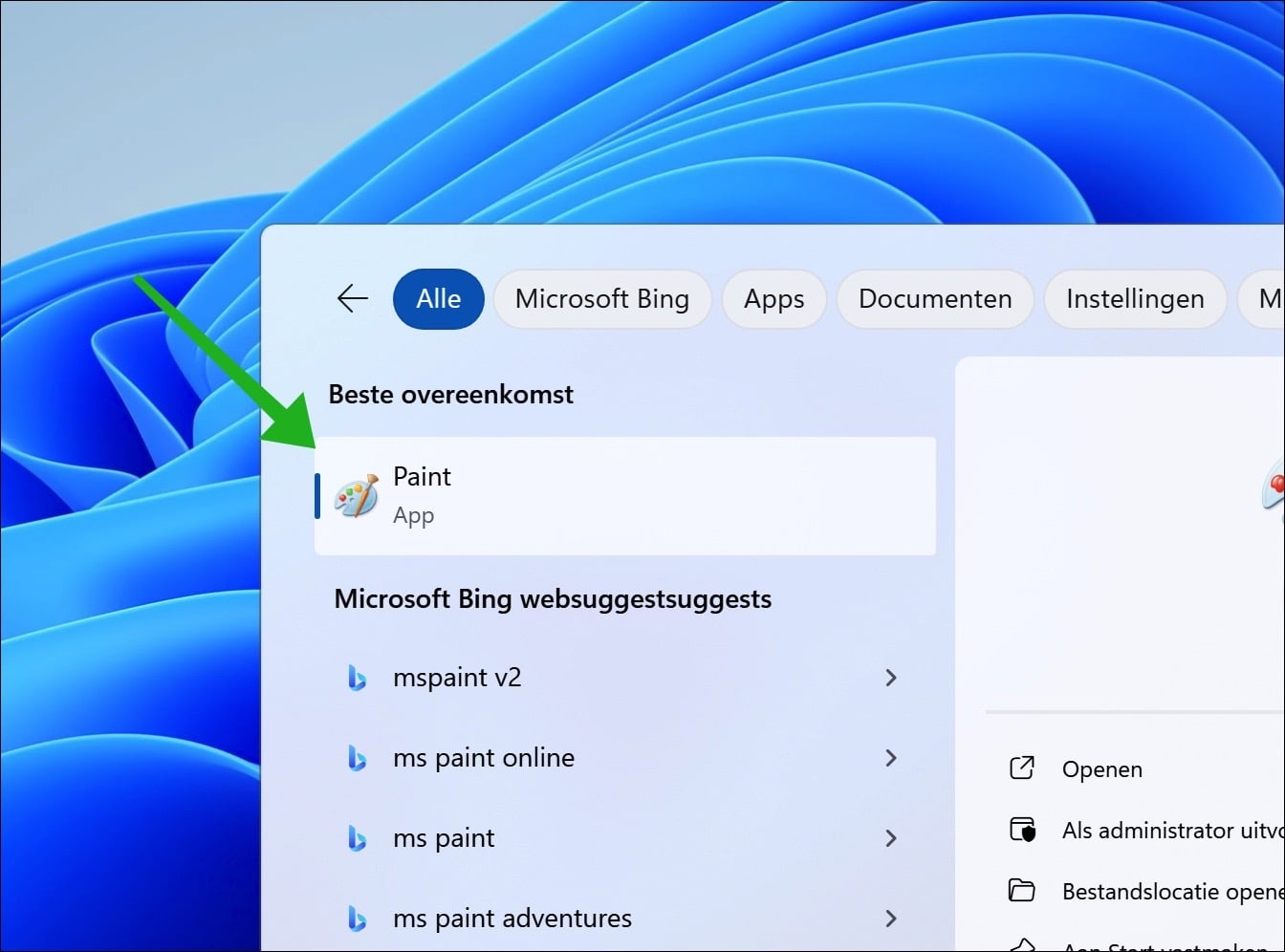 Oude Microsoft Paint terug installeren in Windows 11