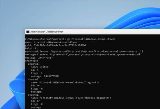 Wevtutil gebruiken in Windows 11 of 10 - PC Tips