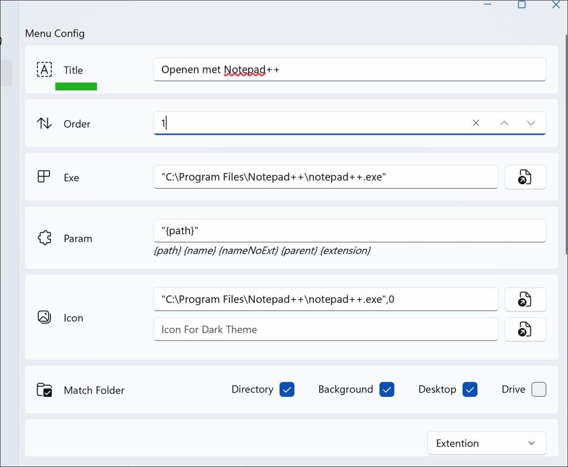 Rechtermuisknopmenu aanpassen in Windows 11 met Custom Context Menu