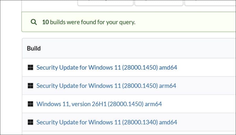 Download Windows 11 26H1 Insider Preview via UUP Dump