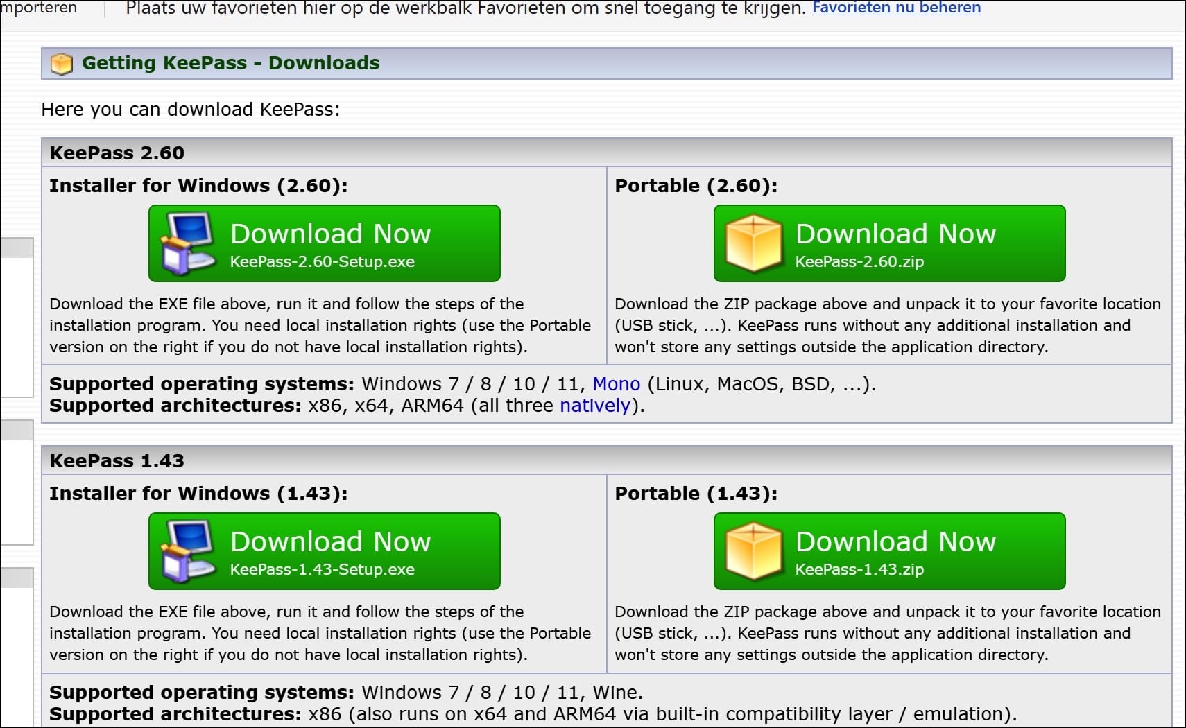 KeePass wachtwoordmanager downloaden en gebruiken