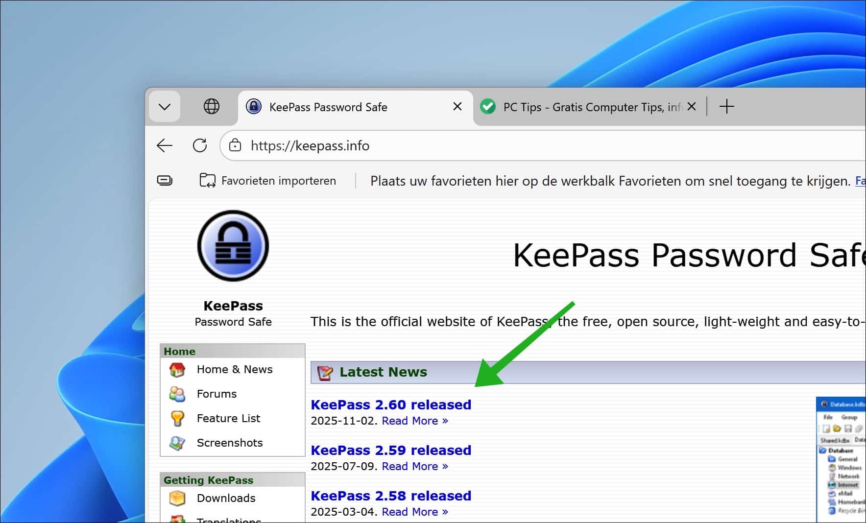 KeePass wachtwoordmanager downloaden en gebruiken